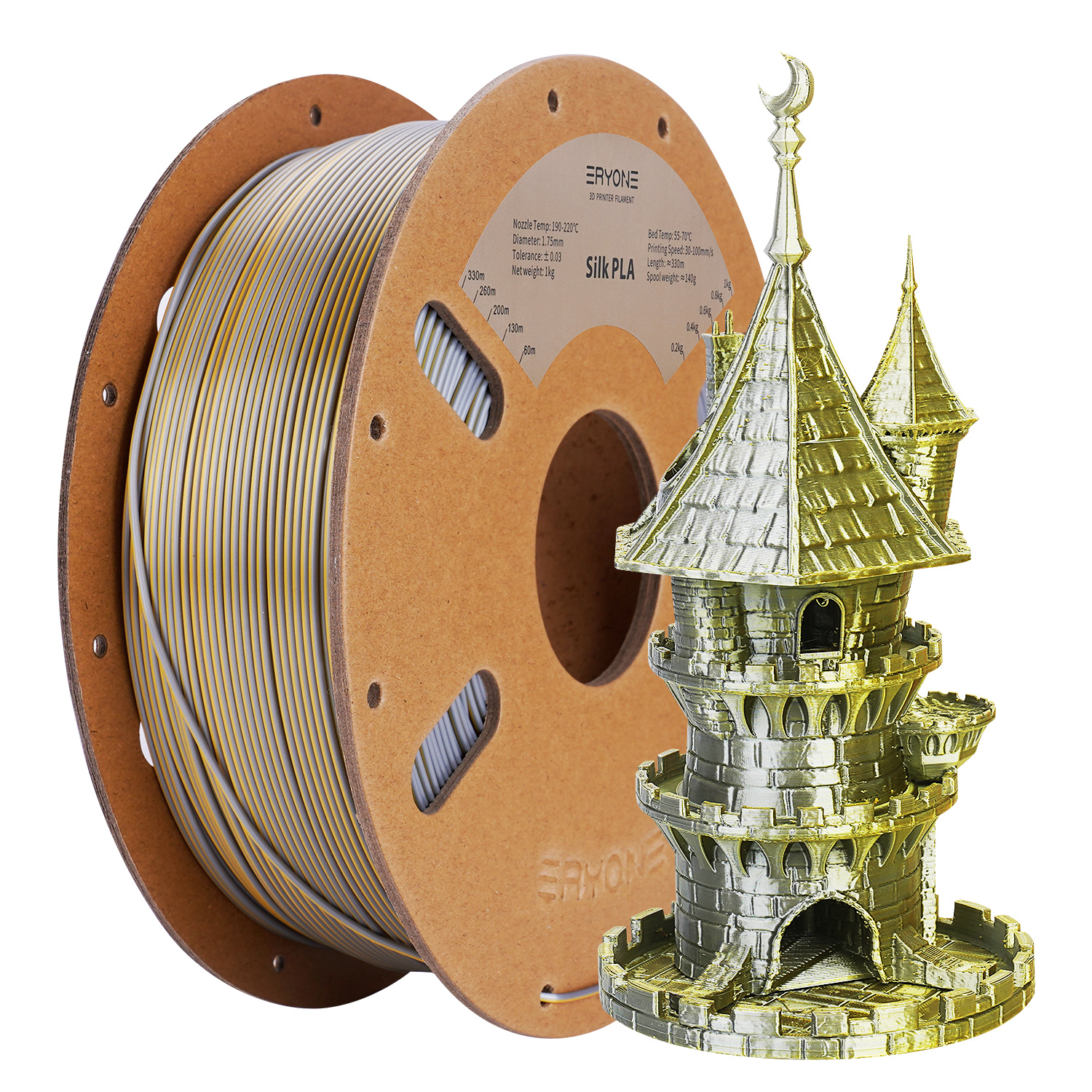 Dual Colour Silk PLA Filament – Funky3DFilaments- Color your Creations ...