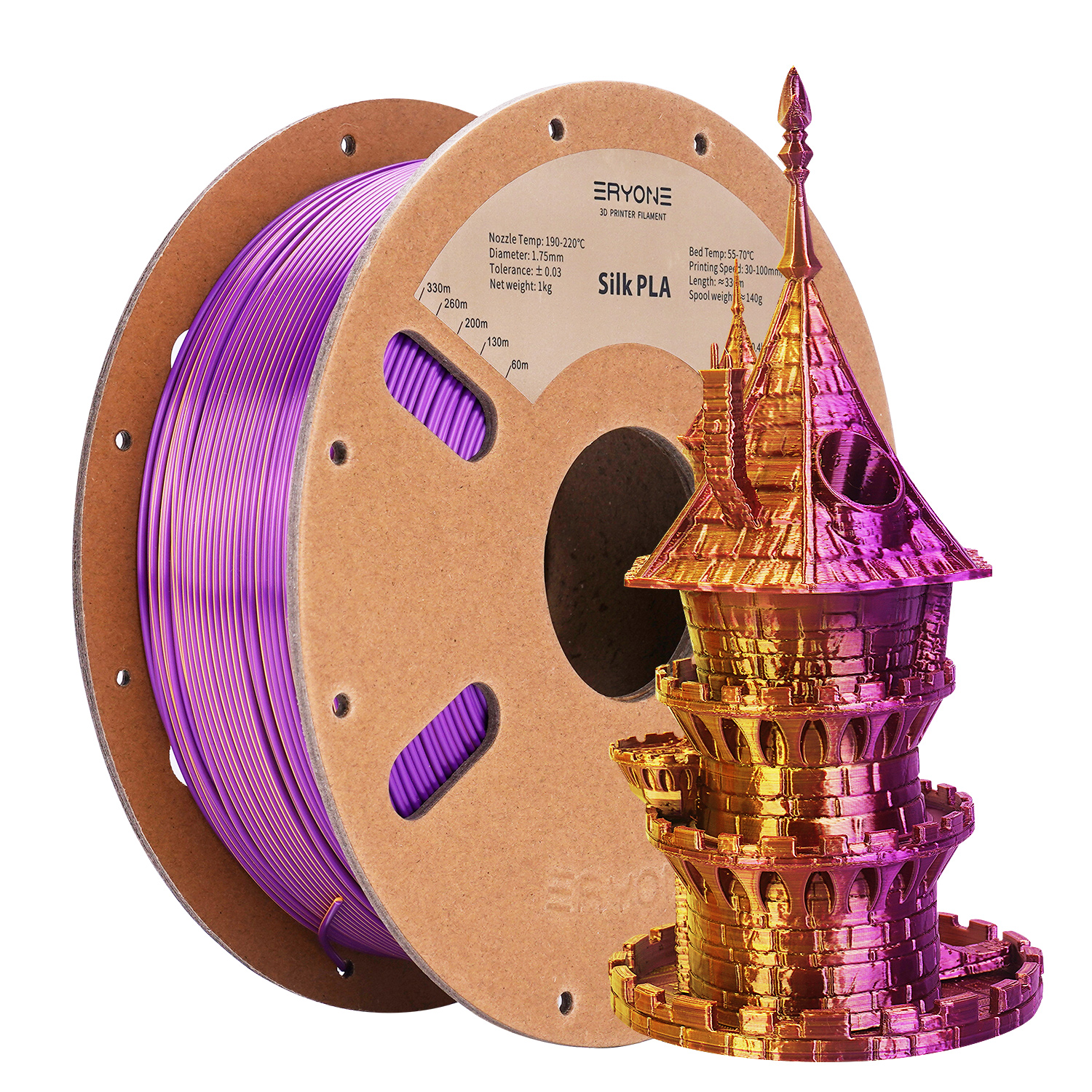 Dual Colour Silk PLA Filament – Funky3DFilaments- Color your Creations ...